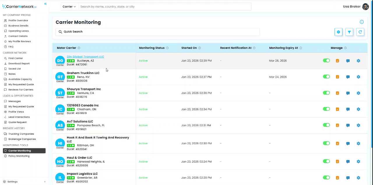 Find the Best Carriers with AI-Powered Features | Carrier Network
